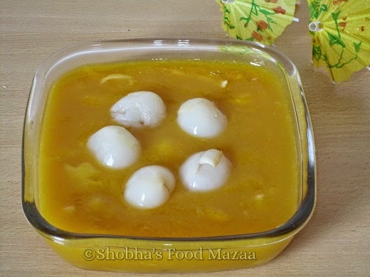 Shobha's Food Mazaa: MANGO LYCHEE DELIGHT