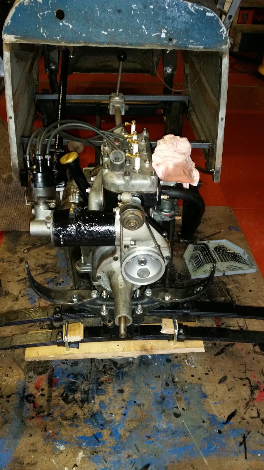 Austin Seven Special: Engine trial fit