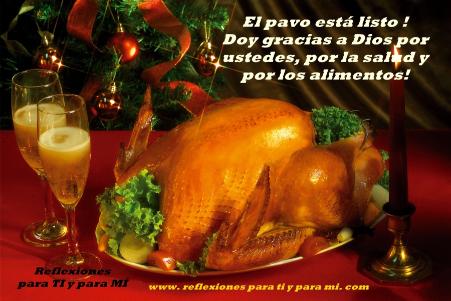Buenos Deseos para TI y para MÍ: * El Pavo está Listo !!! FELIZ DÍA
