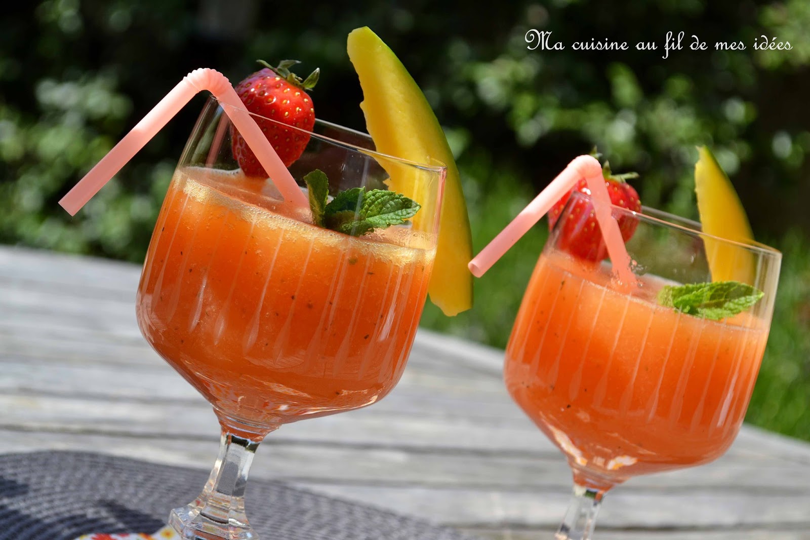 Ma cuisine au fil de mes idées...: Cocktail pétillant à la mangue ...