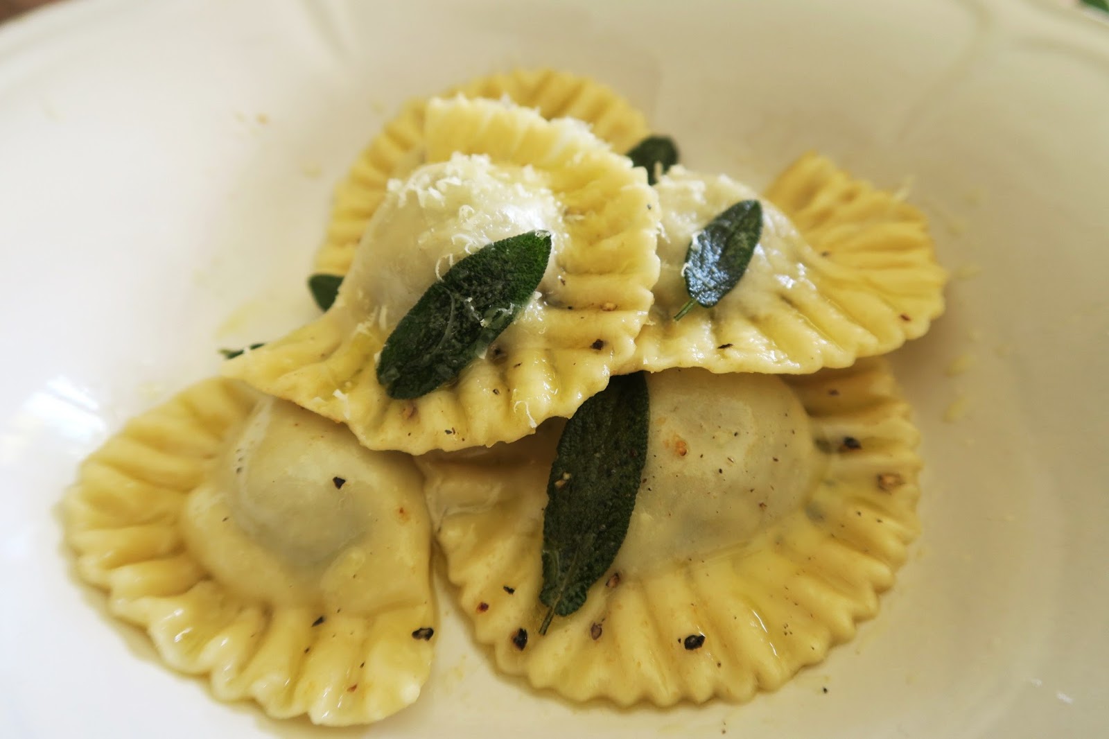 Chestnut & Mushroom Ravioli inspired by an Autumn outing in Daylesford ...