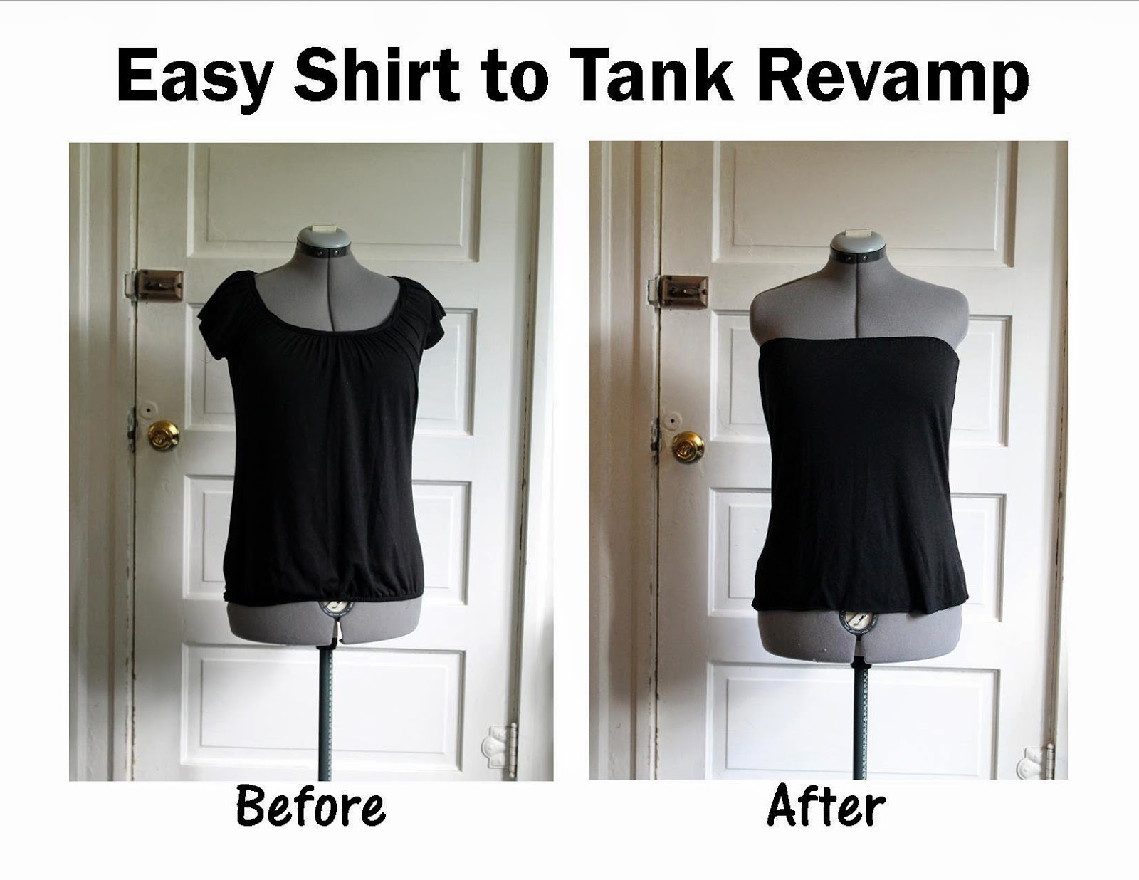 shellmo: No Sew DIY Shirt Revamp