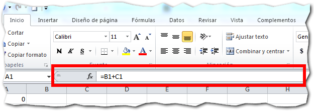 INFORMATICA: BARRA DE FORMULAS Y ETIQUETAS