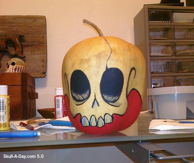 Apple Carving Skull
