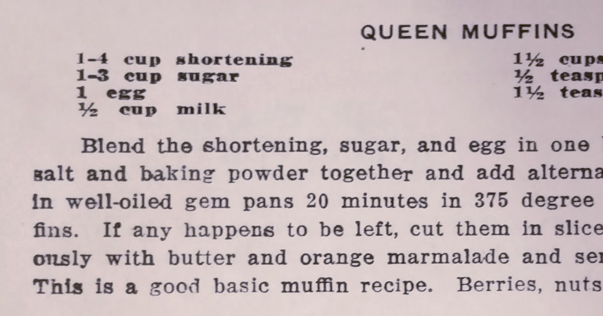 A Book Of Cookrye: Queen Muffins: or, Bringing the Depression to a hospital
