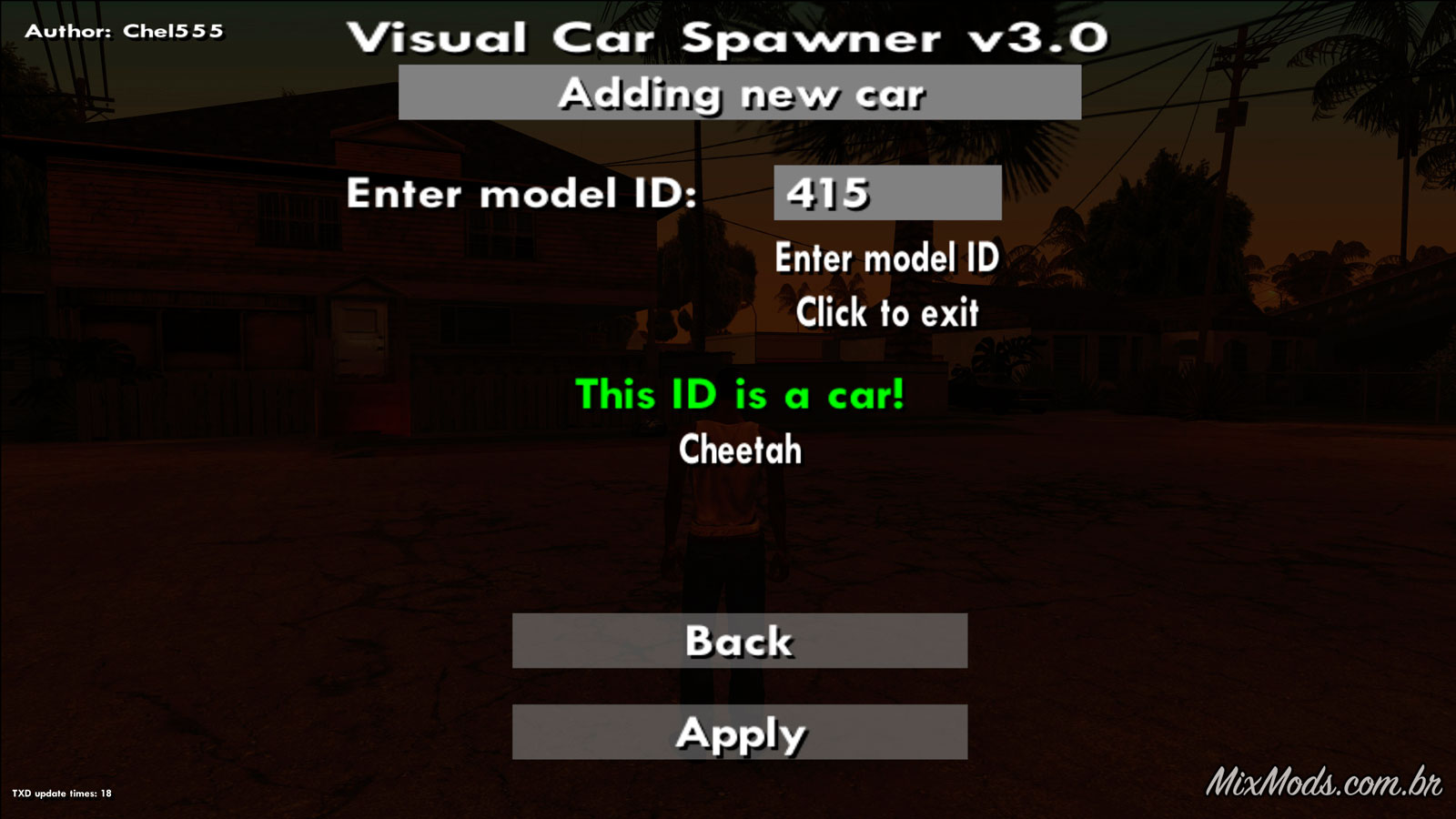 Visual Car Spawner v3.3 - MixMods - Mods para GTA SA e outros