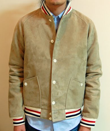 100%realjuice: TOJ Lightweight Suede Baseball Jacket