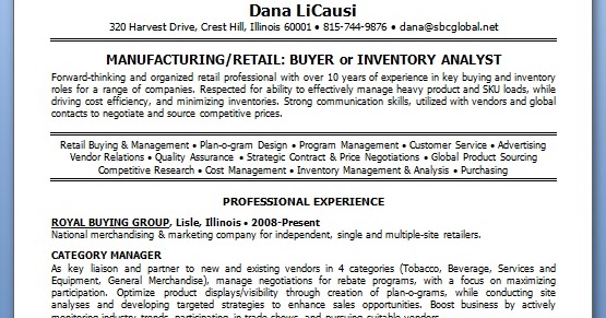 Inventory Analyst Sample Resume Format in Word Free Download