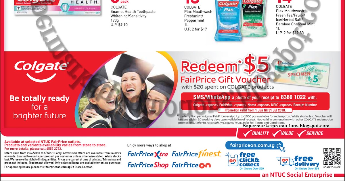 NTUC FairPrice Colgate Promotion 22 June - 05 July 2018 ~ Supermarket ...