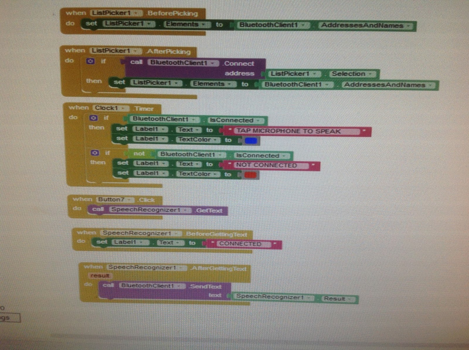 The Biotronics Project: Arduino Speech Recognition App