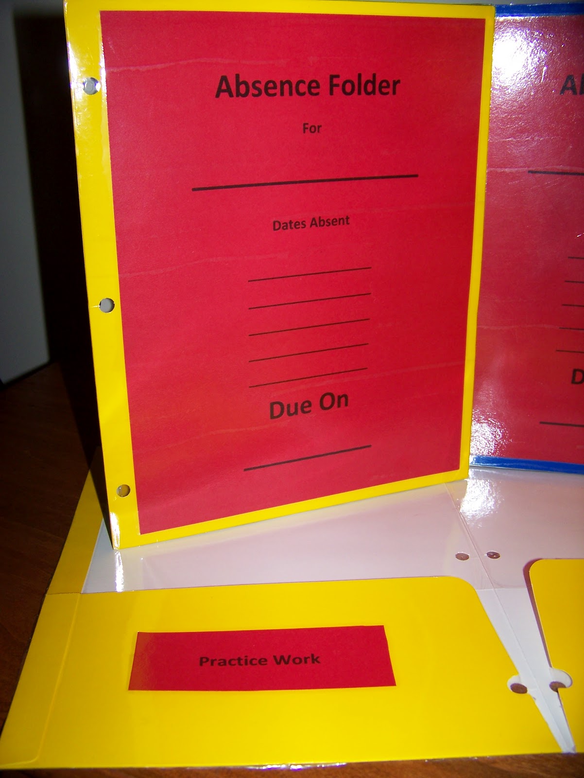 A Teacher Green as Grass: Absence Folders