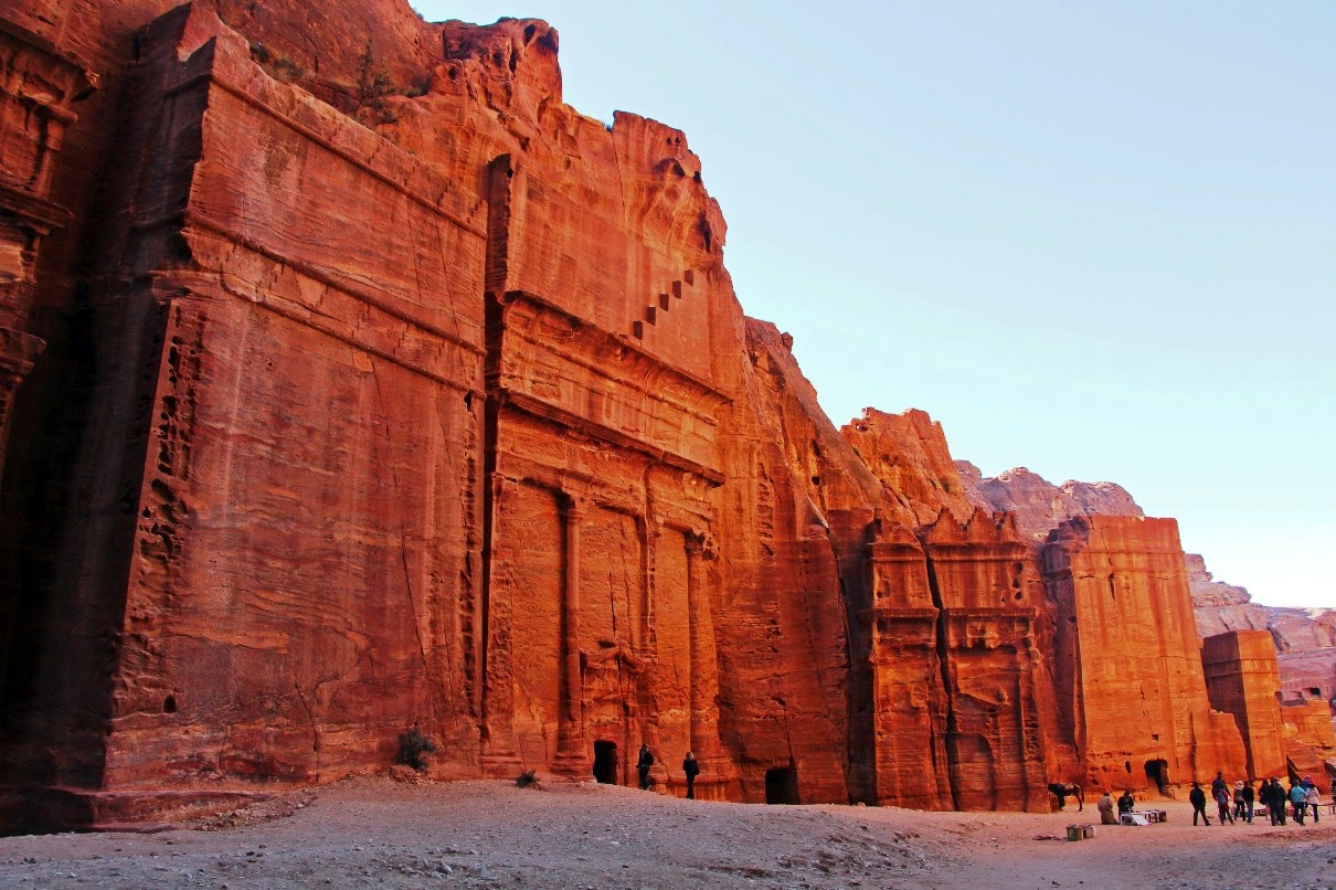 the viewing deck: Rose Red City of Petra Archaeological Park