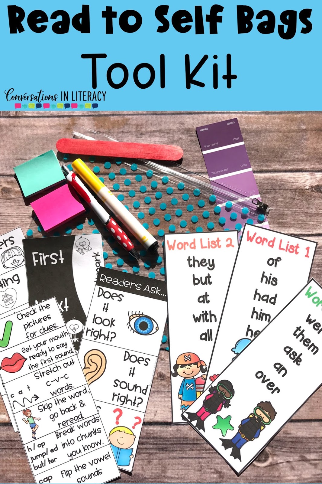 Read To Self Bags and Reading Tool Kits What's Inside? - Conversations ...