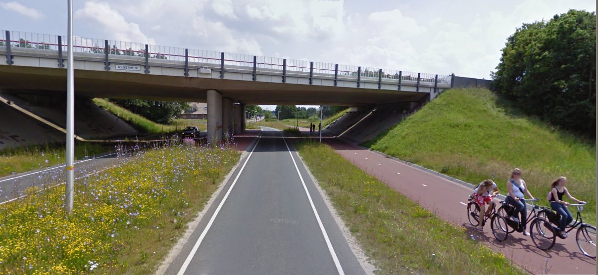 A view from the cycle path: Space under and over bridges