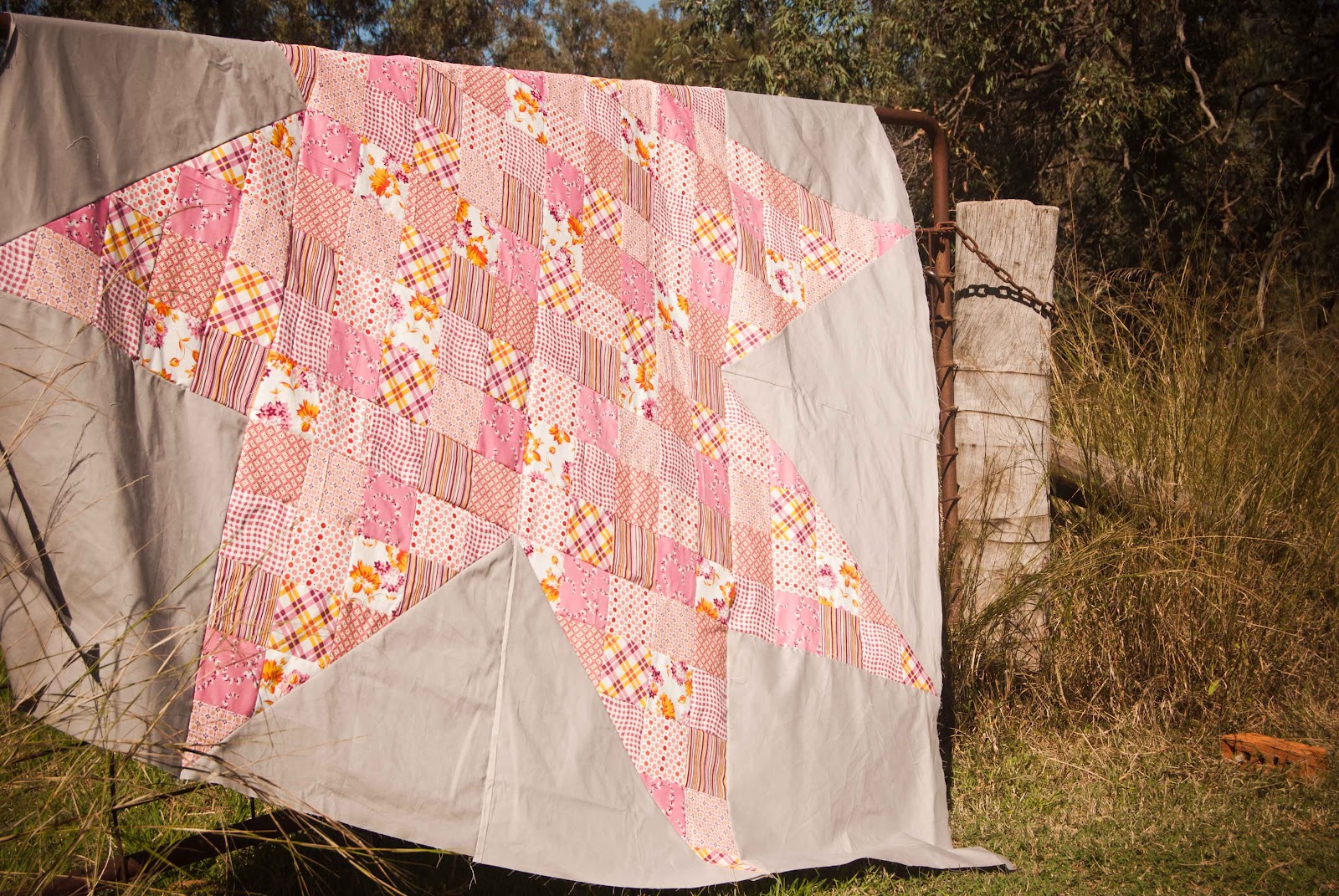Becky et al: My ANZAC Day Quilt Top