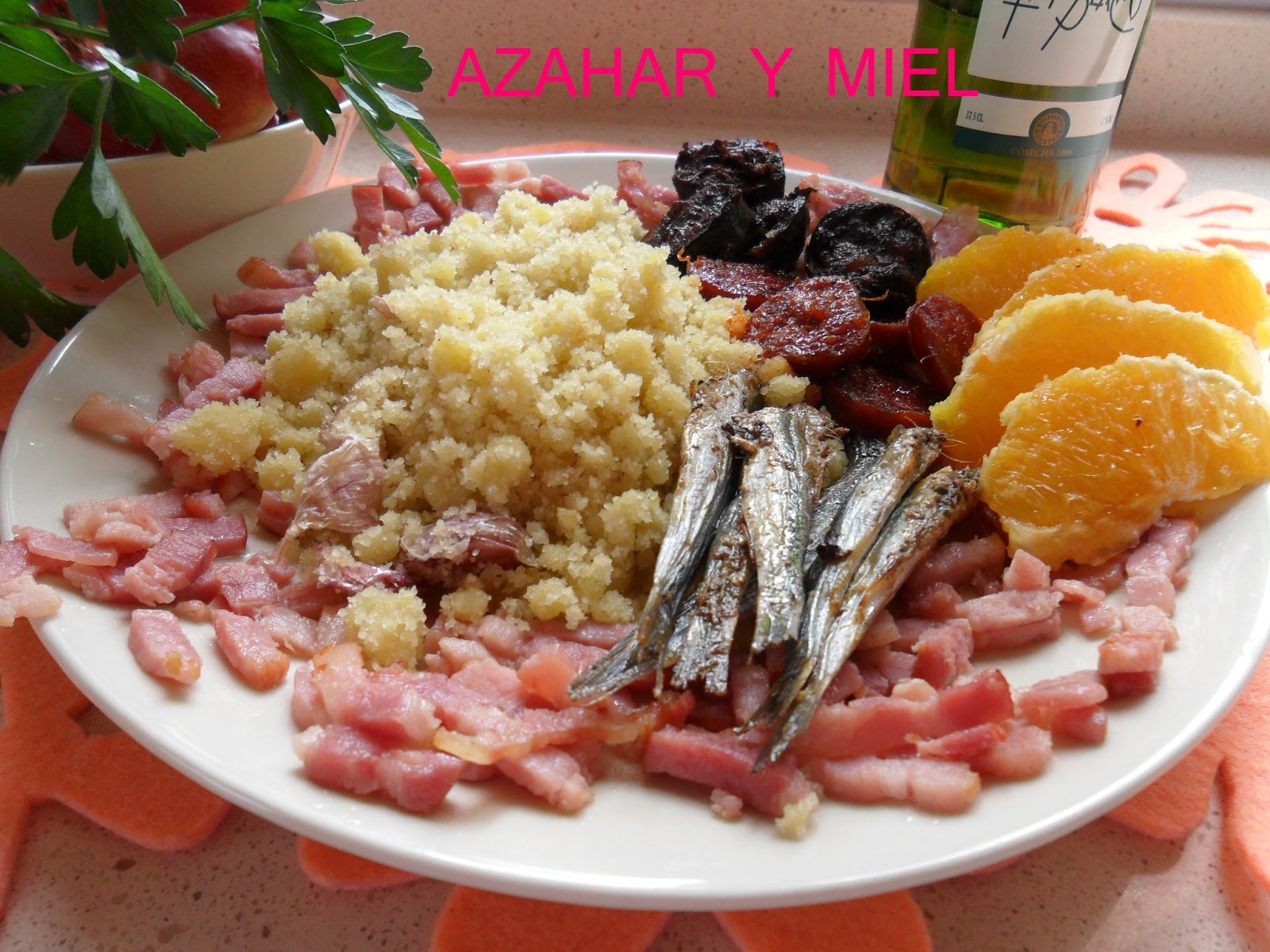Azahar y Miel by Jacky: MIGAS CON BOQUERONES SECOS