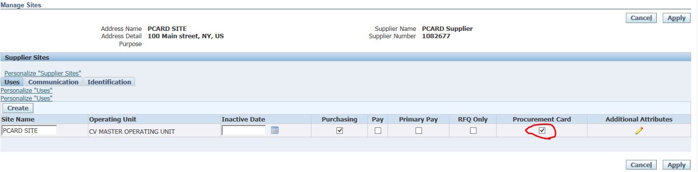 Oracle applications - Surendranath Subramani: PCard in Oracle application with example