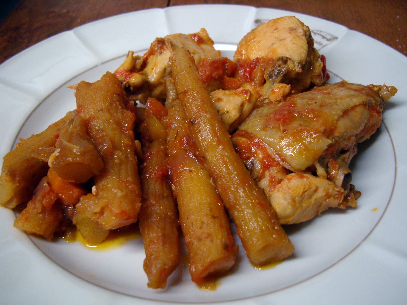 Aurelio Barattini: Stewed Chicken with "Barbe di Prete"