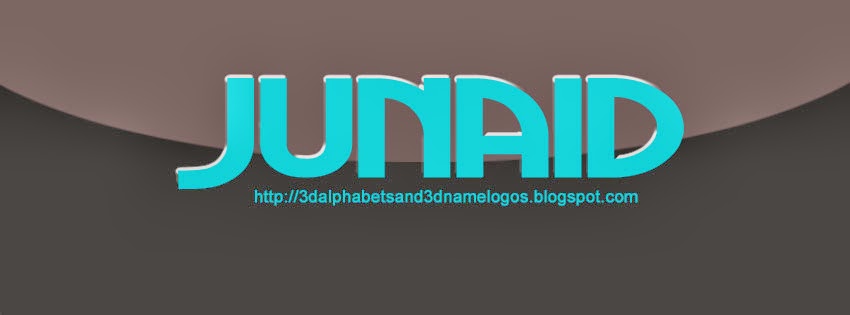 3D Name Logos: Junaid Name FB Cover