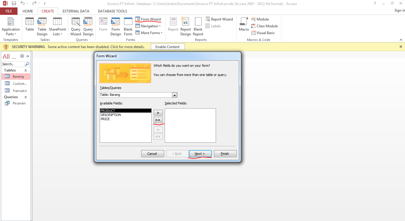 Membuat Form dan Switchboard