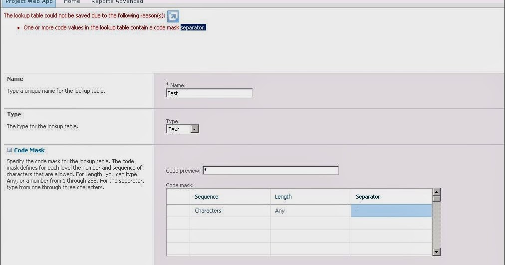 Sql Bi And Data Analytics Solutions Project Server Issue The Lookup Table Could Not Be Saved