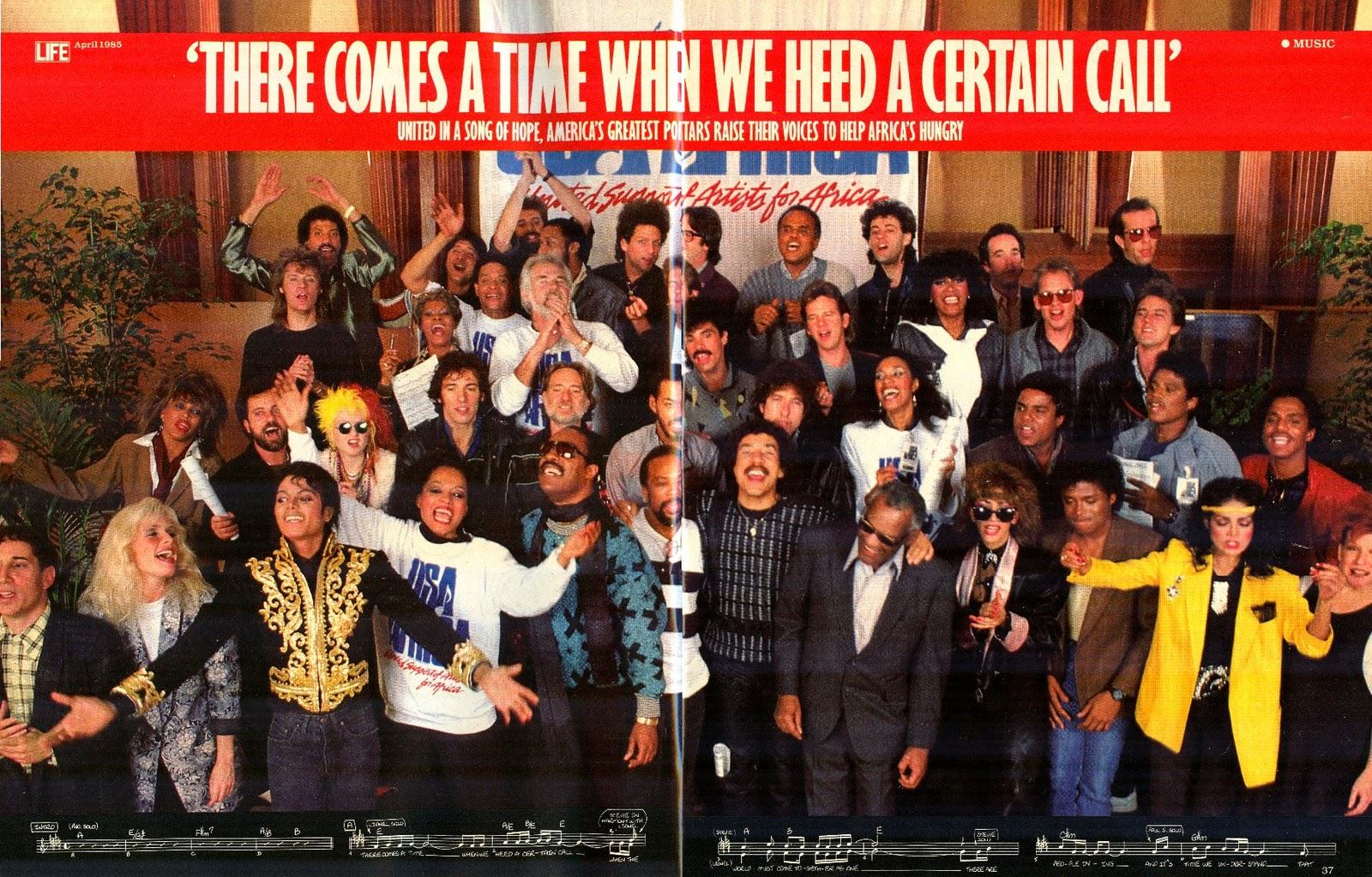 Lansure's Music Paraphernalia: USA FOR AFRICA | CYNDI LAUPER | WE ARE ...