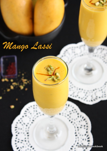 Sandhiya's Cookbook: How to make Mango Lassi | Mango Lassi