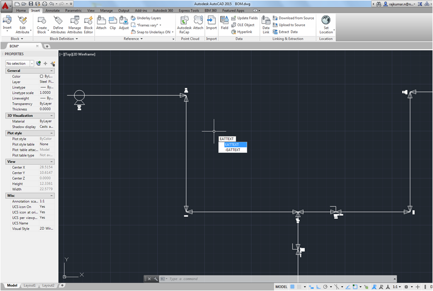 AutoCAD automatic BOM update by single command