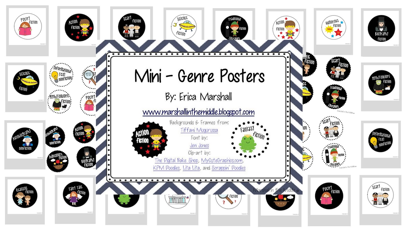 Mini-Genre Labels & Posters - Marshall in the Middle