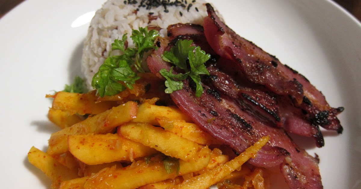 Weird & Amazing Food Combination Recipe | Pink Lady Apple Kimchi with ...