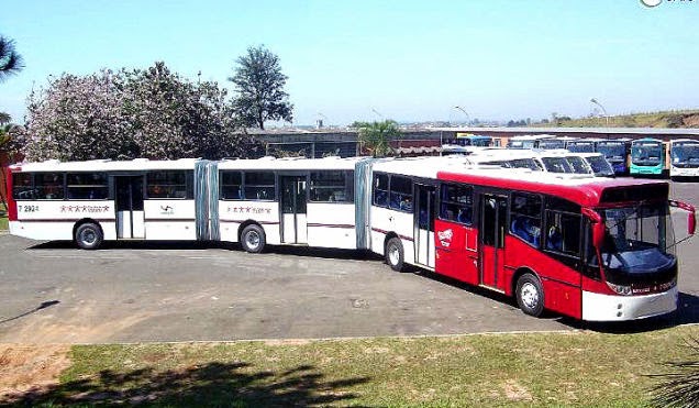 + PLUS VEHICLES: TRIPLE ARTICULATED PUBLIC BUS