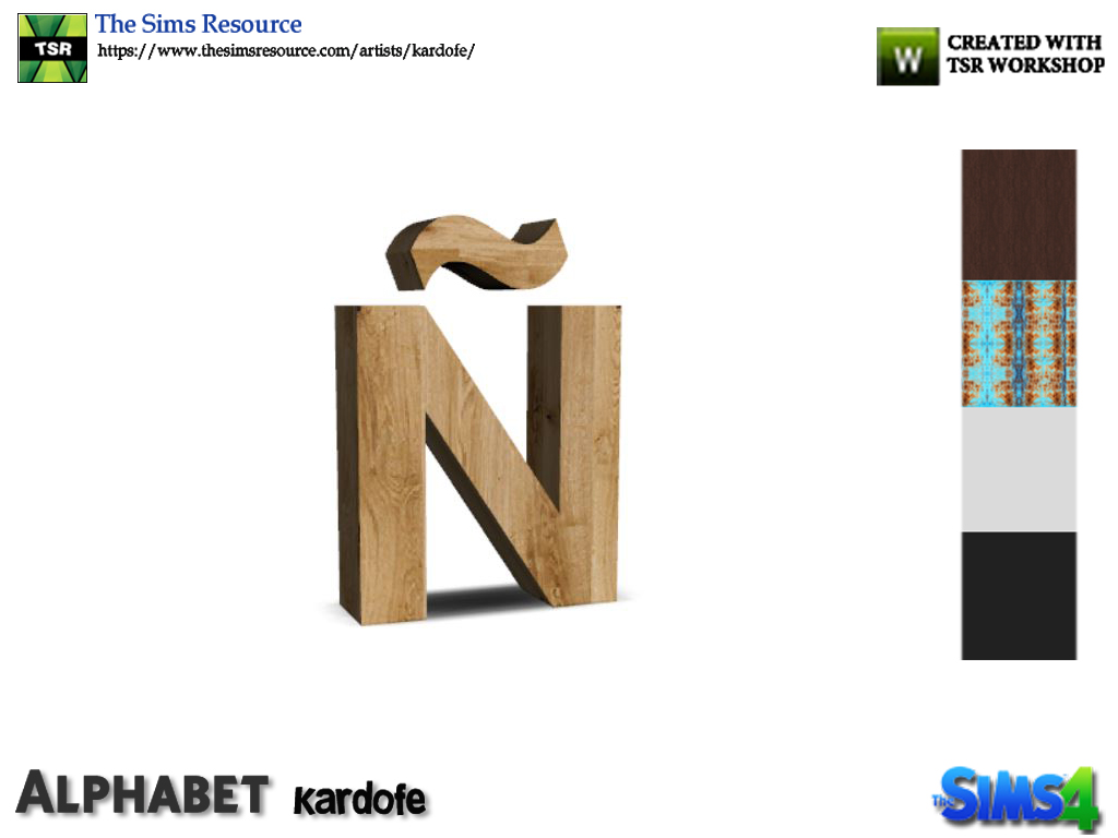 kardofe Creaciones Sims: ALPHABET