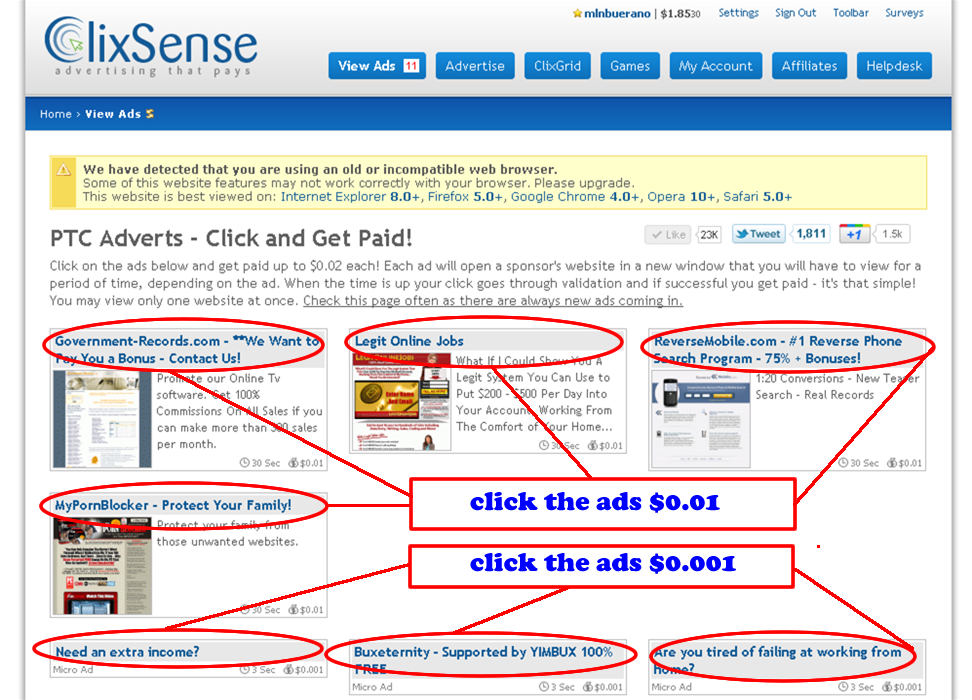 Earn Money Online From Microworkers And Clicking Ads