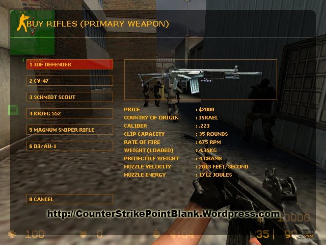 Counter Strike Skins: Point Blank K-2 for Galil in Counter Strike: Source