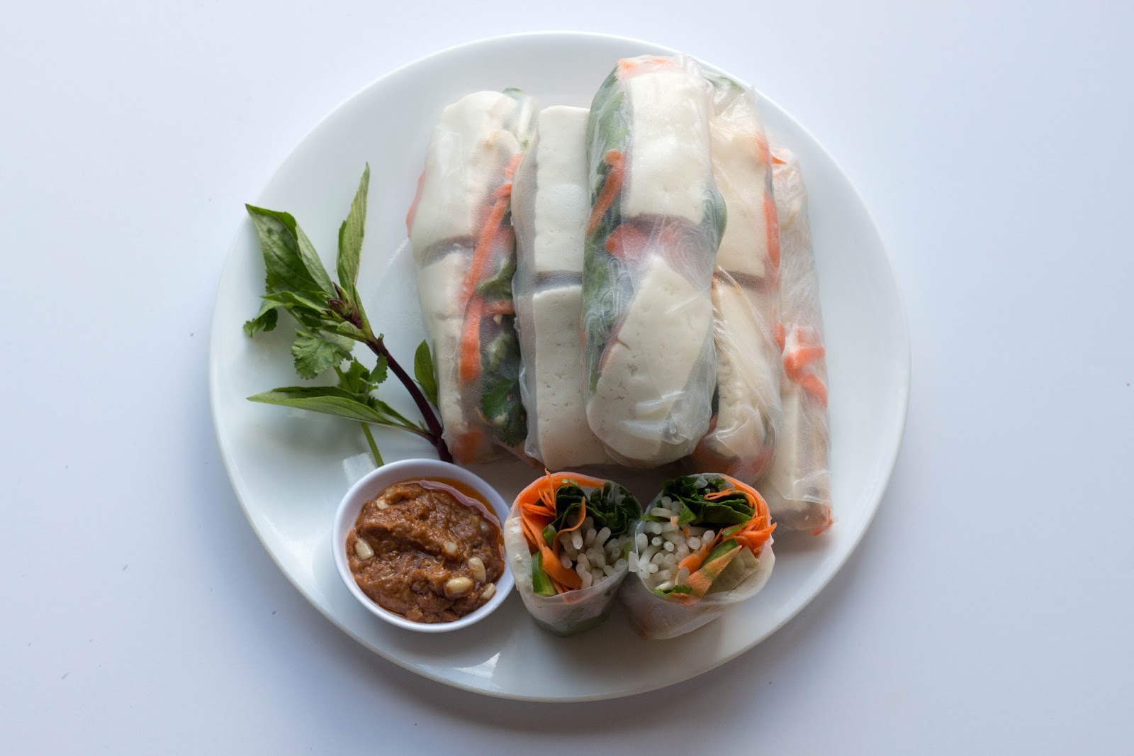 Vietnamese Spring Rolls with Spicy Peanut Sauce | Ma Nutrition