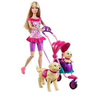 Autistic Toys For Children: Barbie Strollin Pups Playset