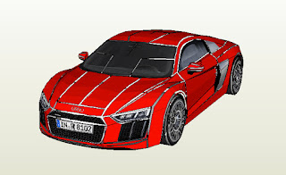 Best PaperCraft Car Templates.: Audi R8 inspired (2016) 3D Paper Models