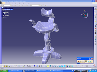 my catia V5: Rendering of a new design chair using CATIA V5