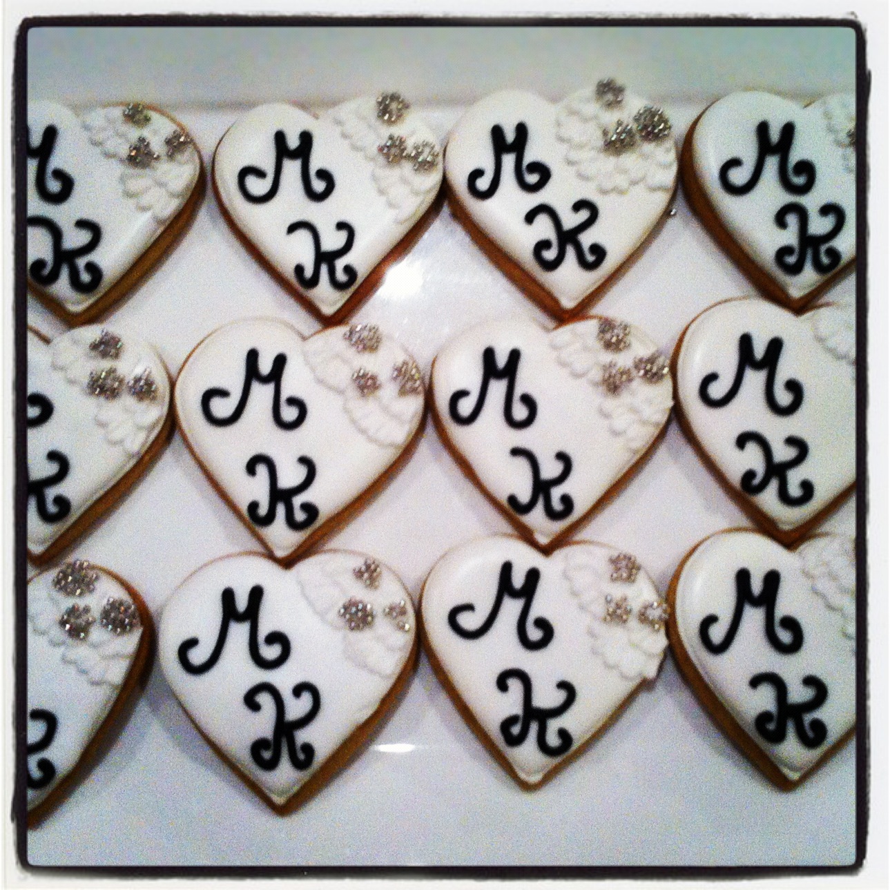 Glazed Bakehouse: Wedding Monogram Cookies