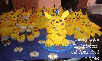 El Universo del Gato Azul: Fiesta Temática Pikachu 3D (pokemón)