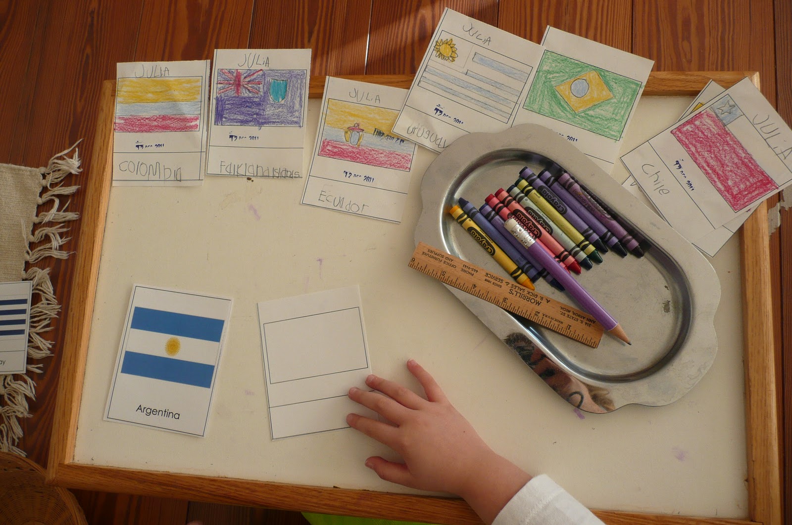 Montessori Teachings: South America Flag Work