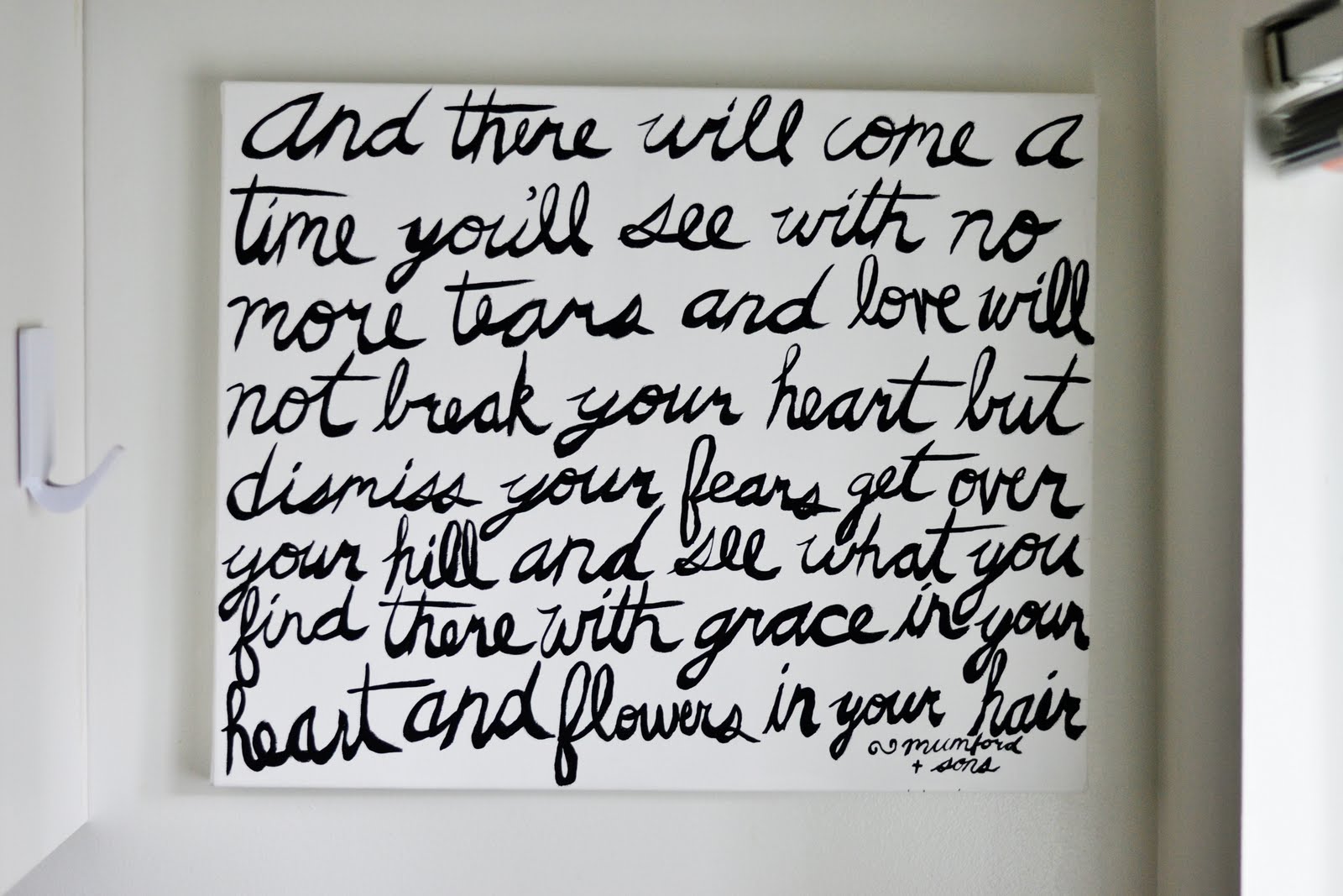 p.s.♡: diy: simple lyric art