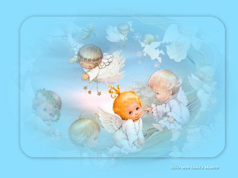 ♥ Dibujos a color ♥: Tiernos angelitos en color