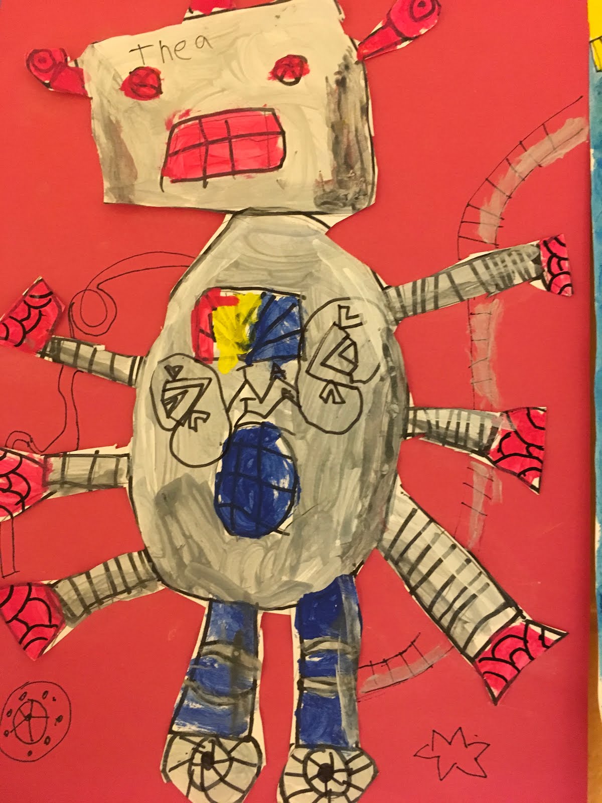 Waitsfield Elementary Art: Geometric Shape Robots!