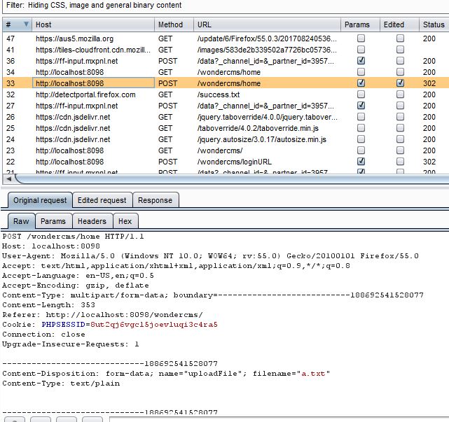 Arbitrary file upload and RCE in Wonder CMS - CVE-2017-14521