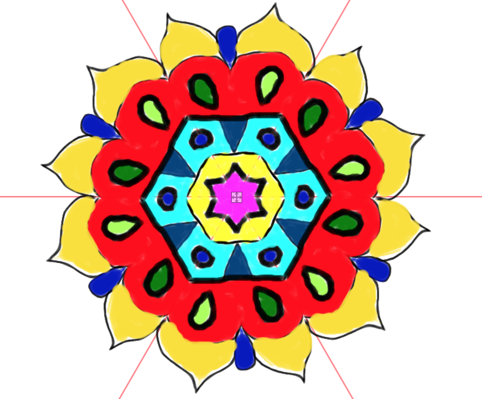 frieda louise: Radial Symmetry Mandala Lesson