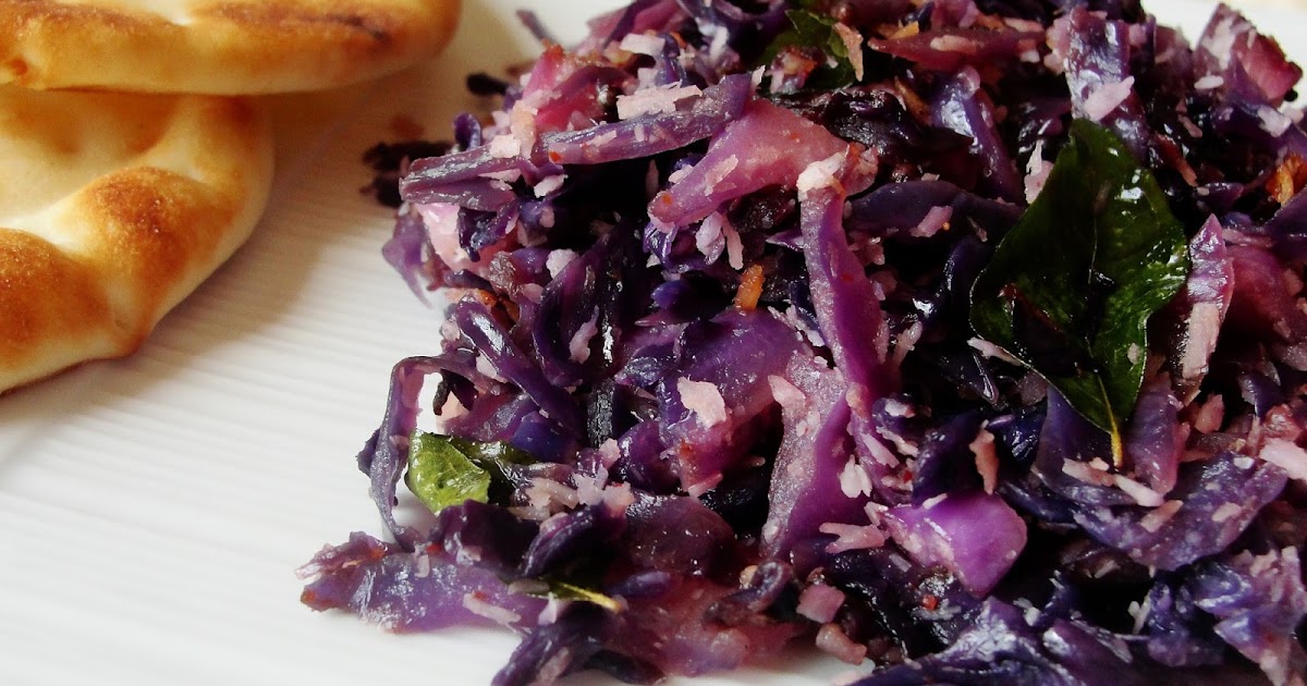 Herbs, Spices and Tradition: RED CABBAGE STIR FRY WITH COCONUT