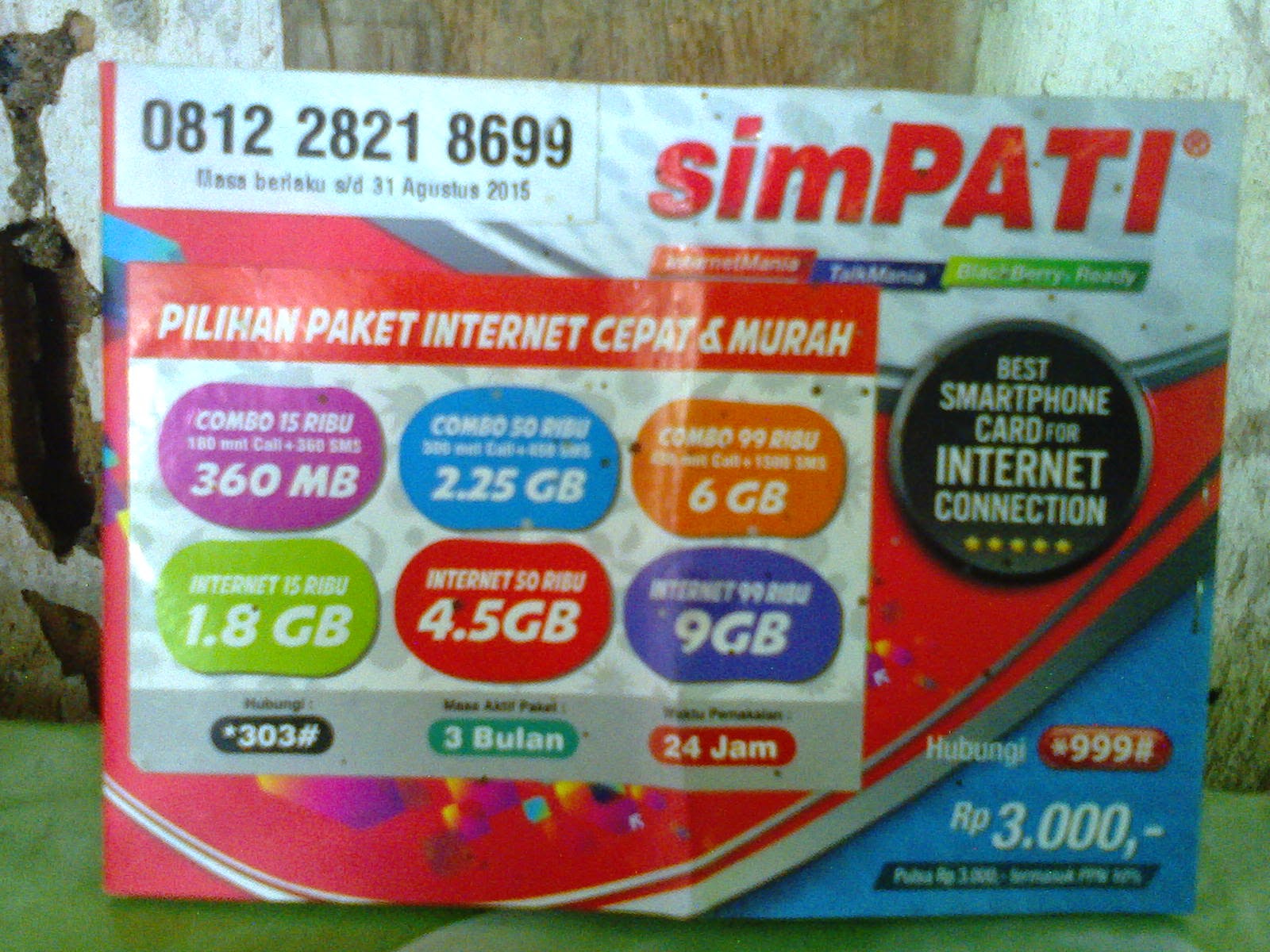 Daftar Paket Perdana Telkomsel Internet SMS Telpon Termurah - One for All