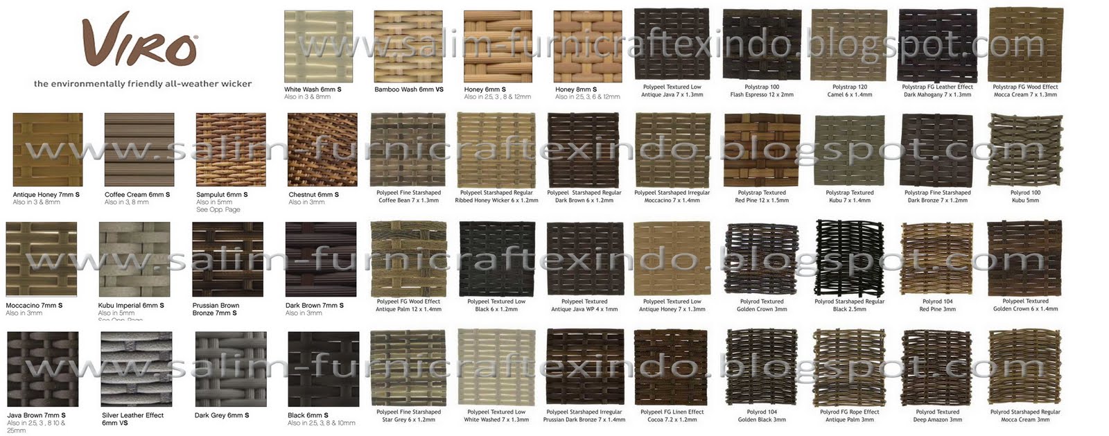 FURNITURE HANDICRAFTS TEXTILES & INSECTS: VIRO Synthetic Rattan, Color ...