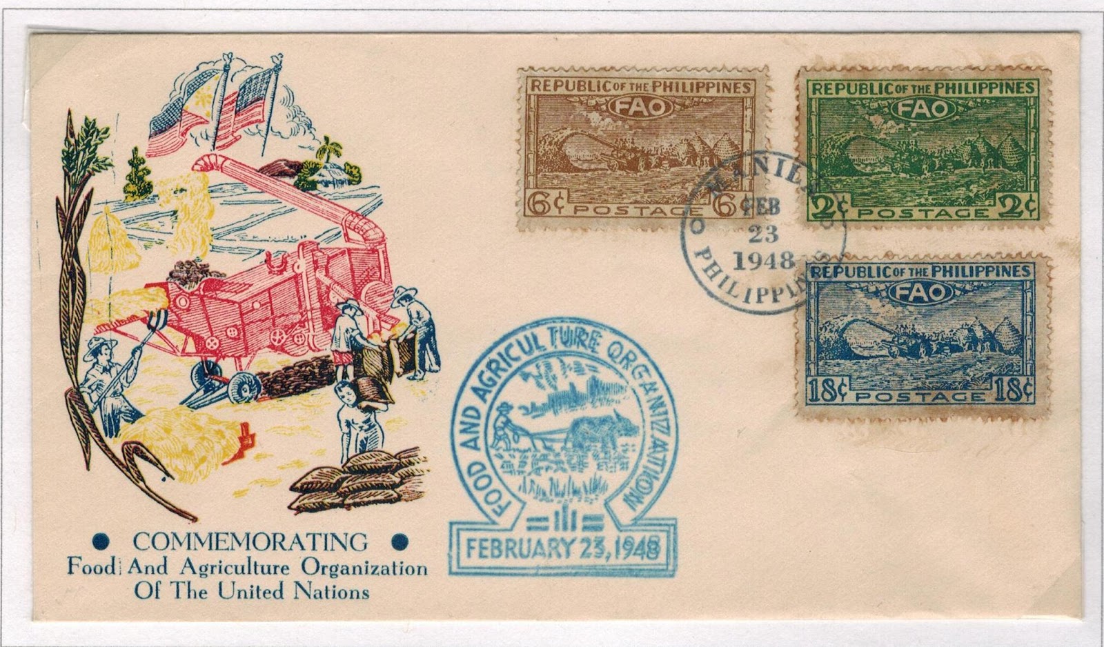Philippine Republic Stamps : 1948 FAO Conference